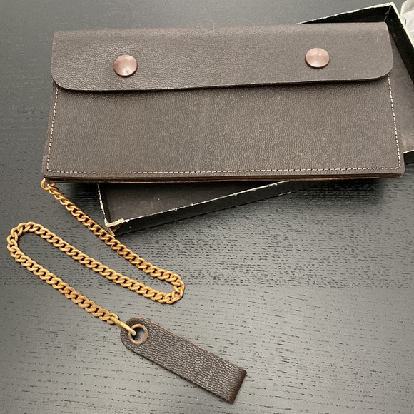 SWANK | Bags | Vintage Swank Leather The Roadster Wallet With Chain ...